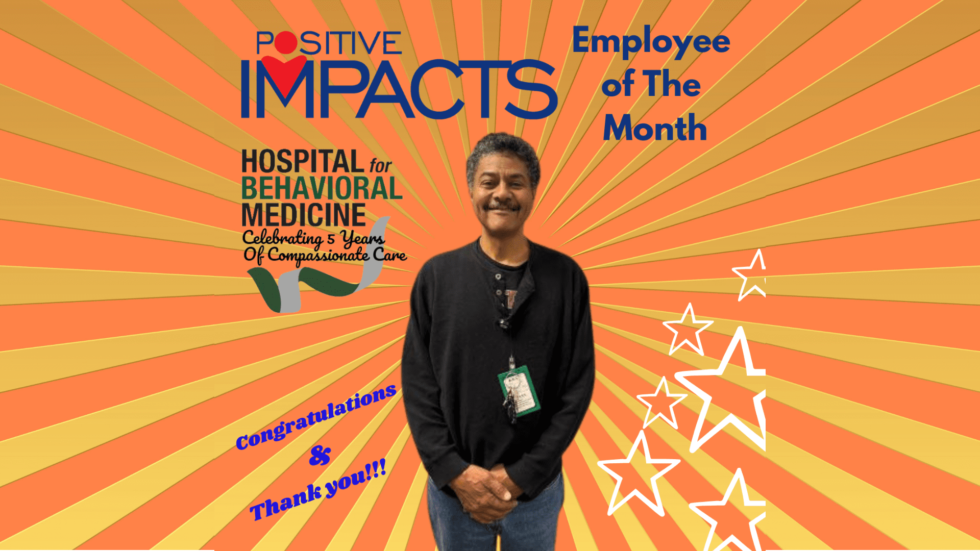 October Employee of the Month - Hospital for Behavioral Medicine